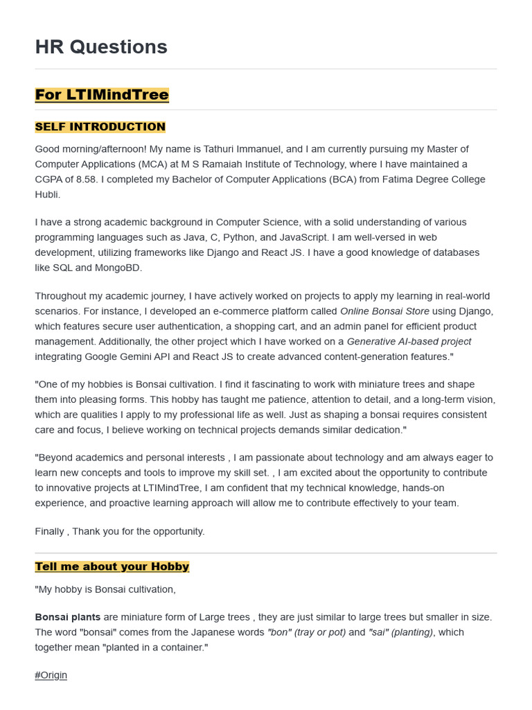 12 HR Questions | PDF | Object Oriented Programming | Agile Software ...