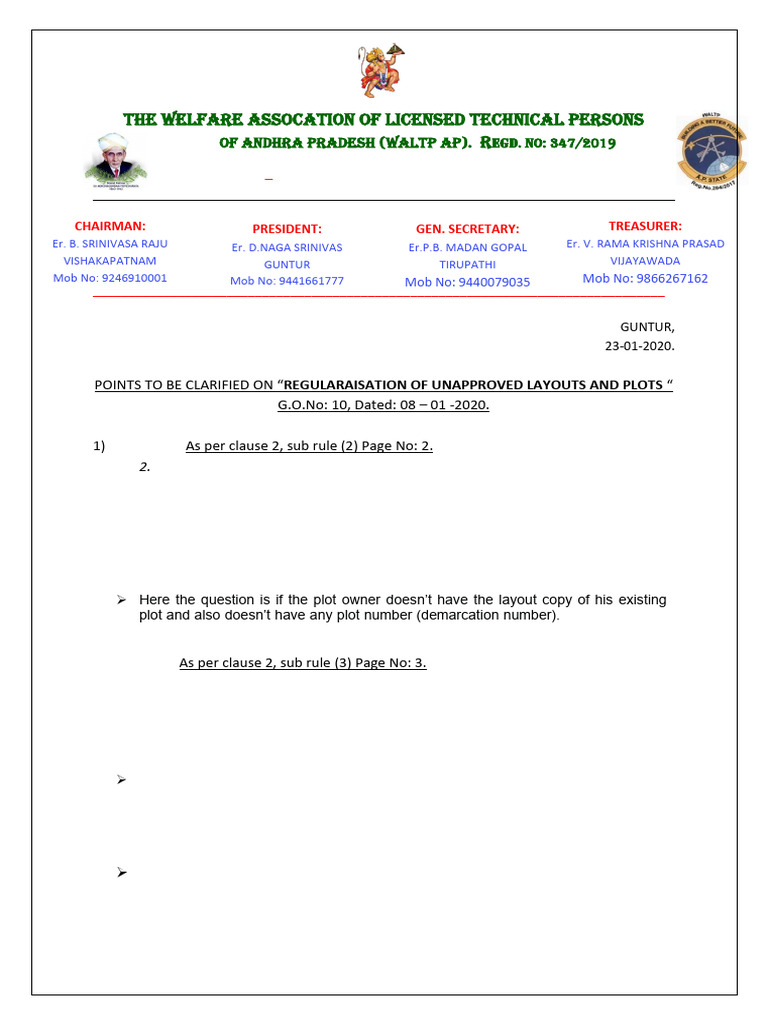 Clarifications on LRS for Unapproved Layouts | PDF | Government | Justice
