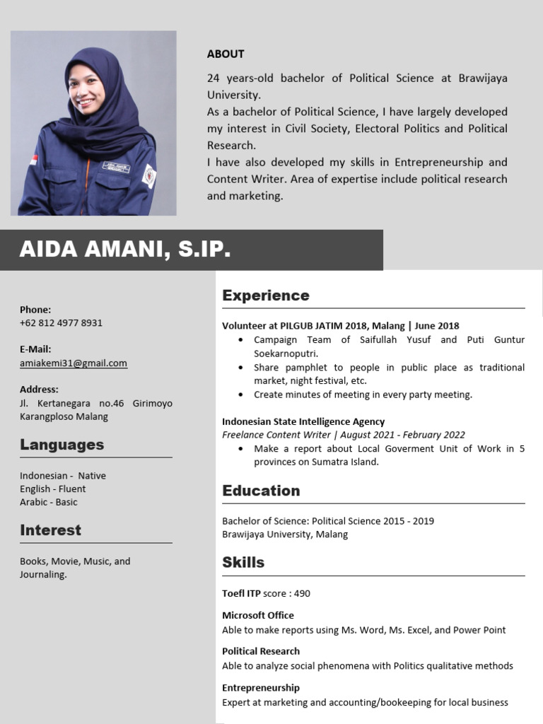 Aida Amani: Political Science Profile | PDF