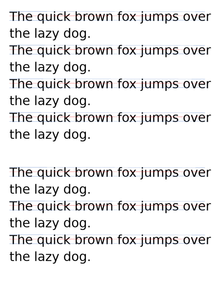 Cursive Writing The Quick Brown Fox | PDF