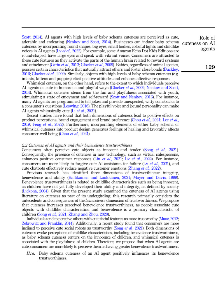 The Role of Cuteness On Consumartificial Intelligence Agents 3 | PDF ...
