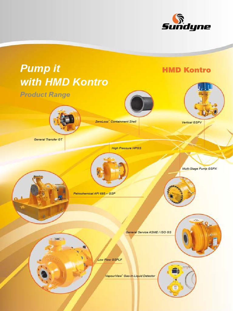 HMD Kontro Product Range Brochure - A4 | PDF | Pump | Bearing (Mechanical)