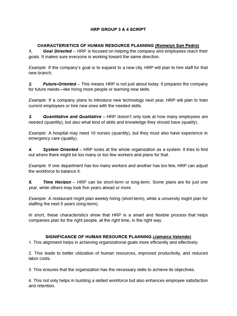 HRP Group 3 4 Script References | PDF | Human Resources | Human ...