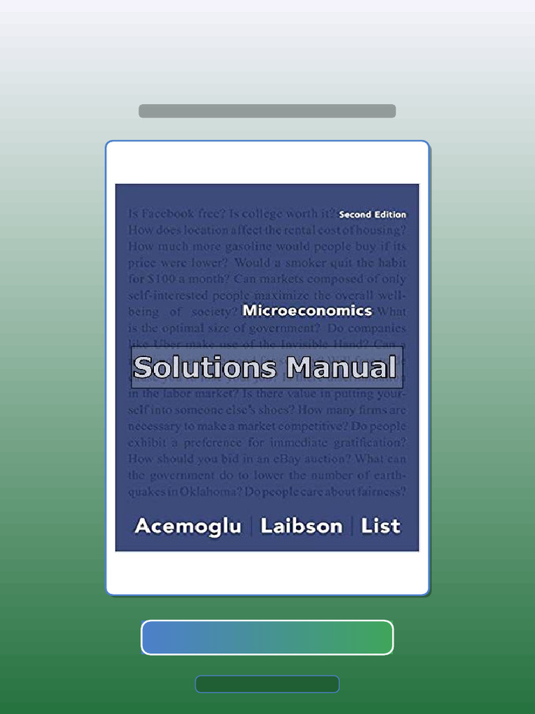 Microeconomics 2nd Edition Acemoglu Fast Access | PDF | Economics | Market (Economics)