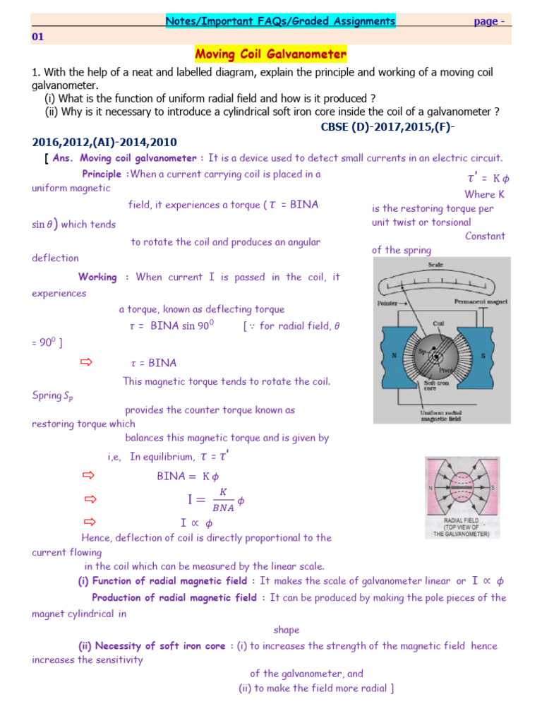Moving Coil Galvanometer (New) | PDF | Manufactured Goods | Electrical Engineering
