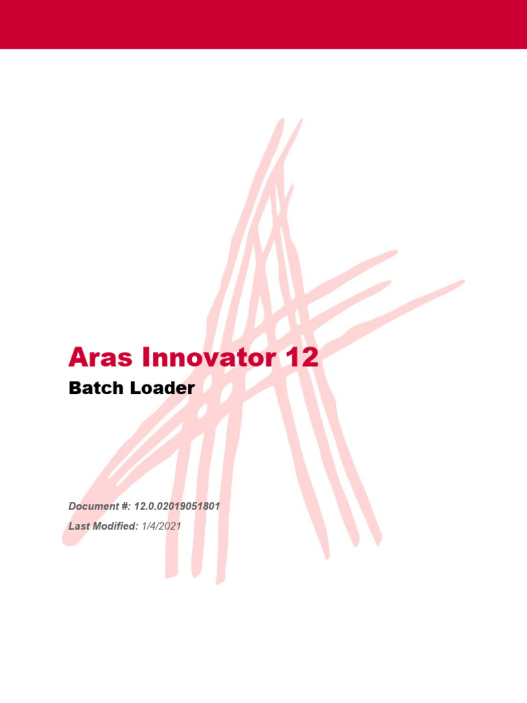 Aras Innovator 12 Batch Loader Guide | PDF | Command Line Interface ...