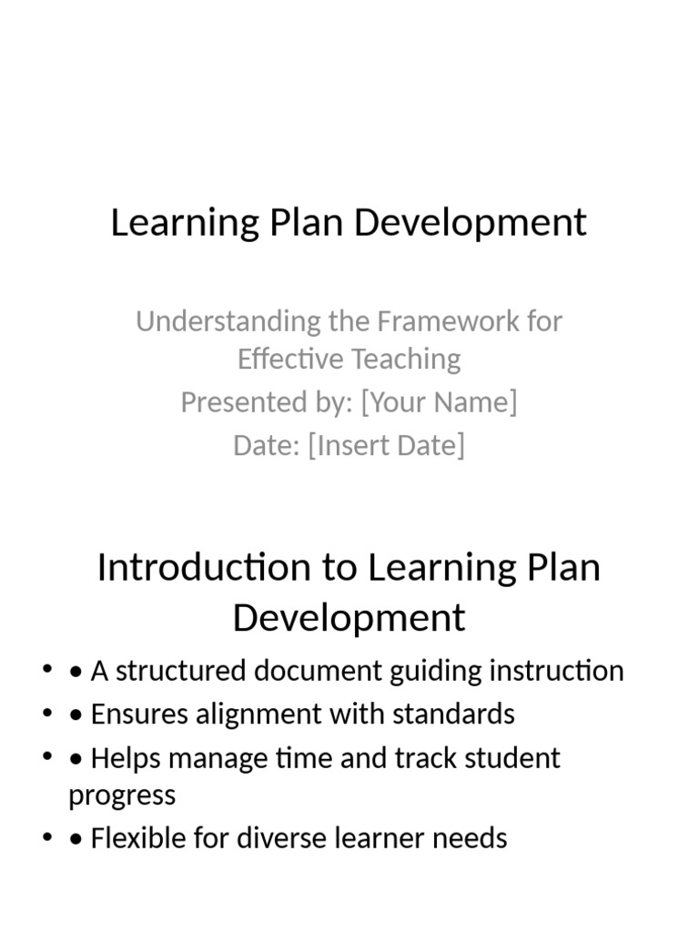 Effective Individual Learning Plans | PDF