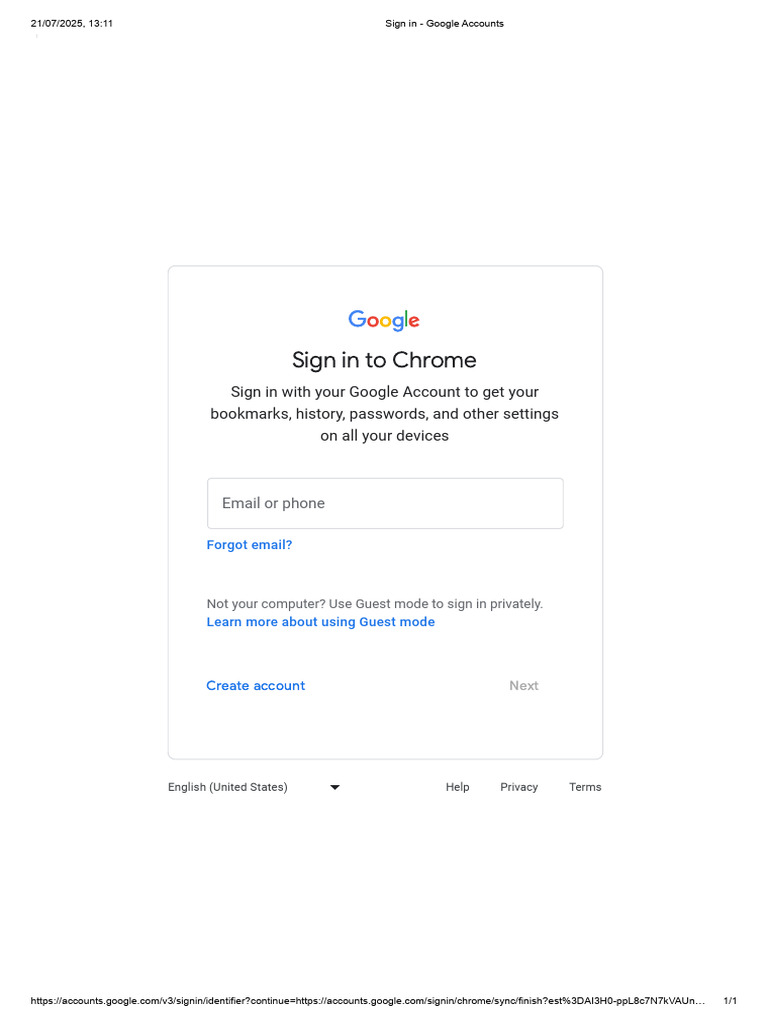Sign in - Google Accounts | PDF