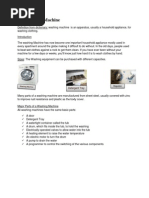 Washing Machine: Case Study: Embedded System | PDF | Washing Machine | Mechanical Engineering