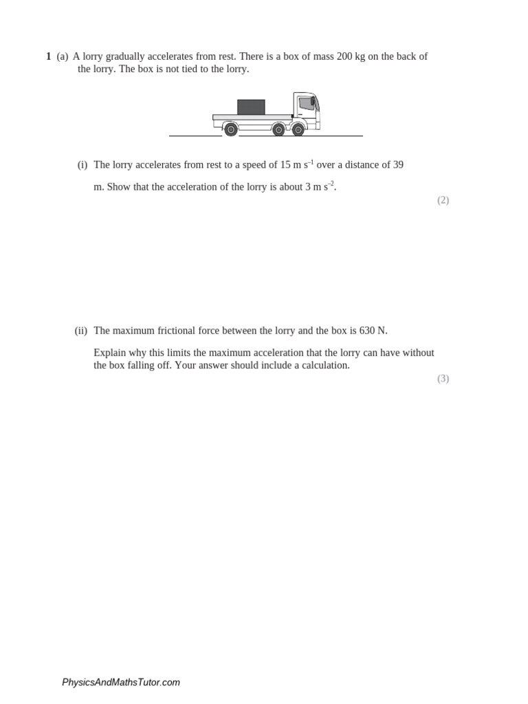 Statics Resolving Forces 3 Qp Pdf Force Friction