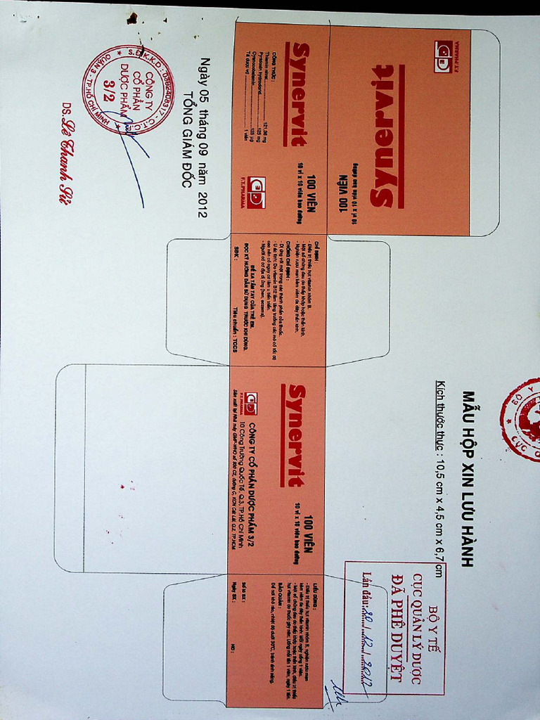 Synervit F.t.pharma Vien Huong Dan Su Dung Trungtamthuoc | PDF