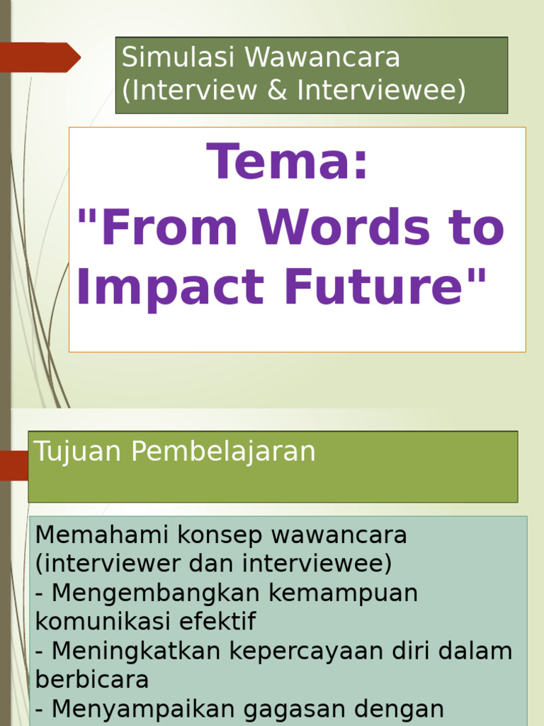Contoh PPT Simulasi Interview Dst... | PDF