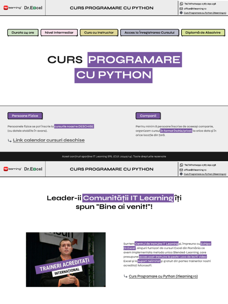 Brosura Programarea Cu Limbajul Python | PDF