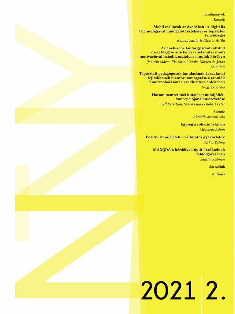 Nevelestudomany 2021 2 | PDF