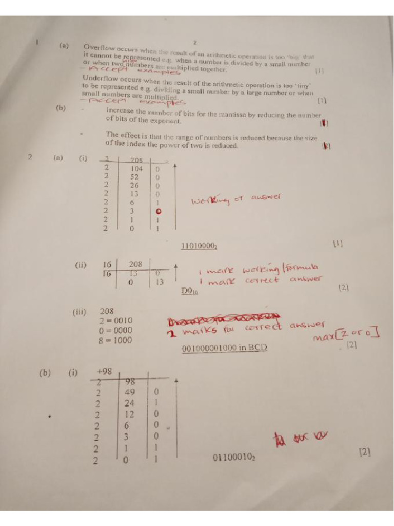 2020 A Level p1 Comp Scie Marking Scheme | PDF