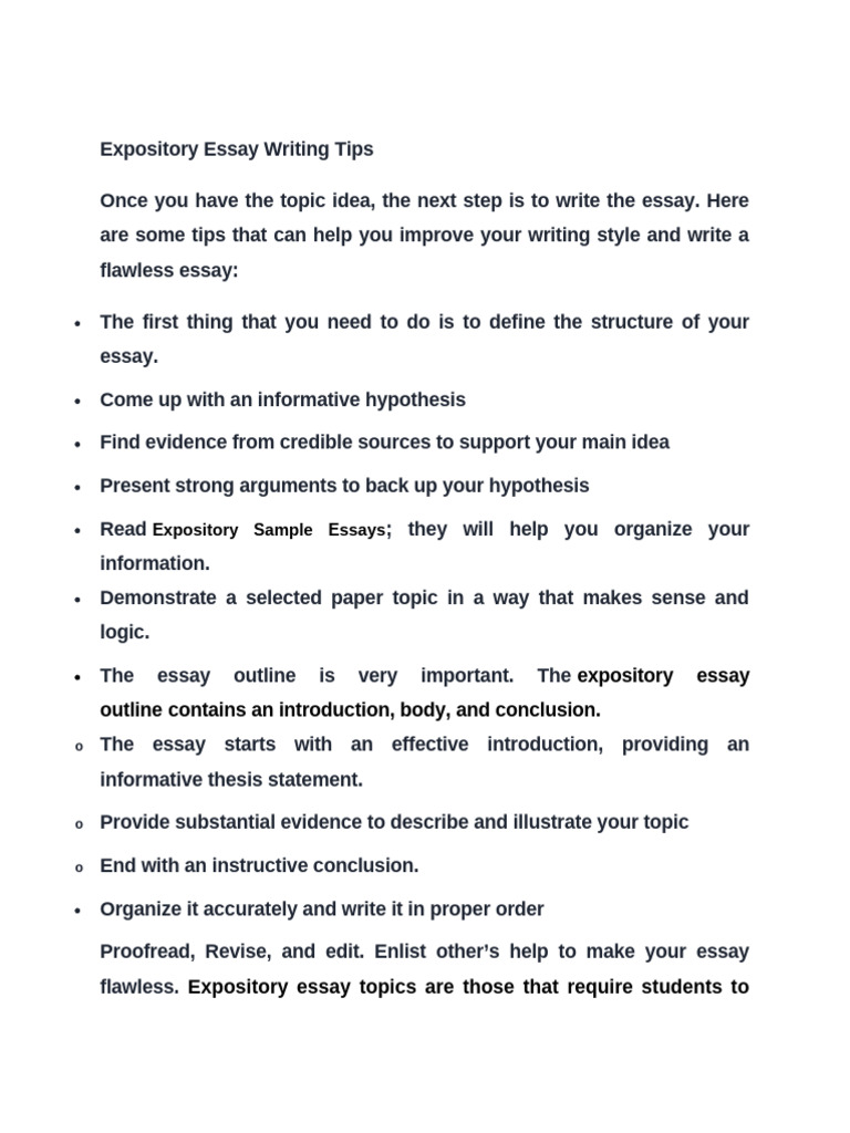Expository Essay Writing Tips | PDF | Essays