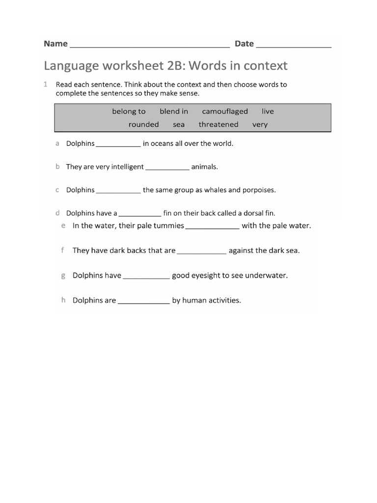 2 Words in Context | PDF