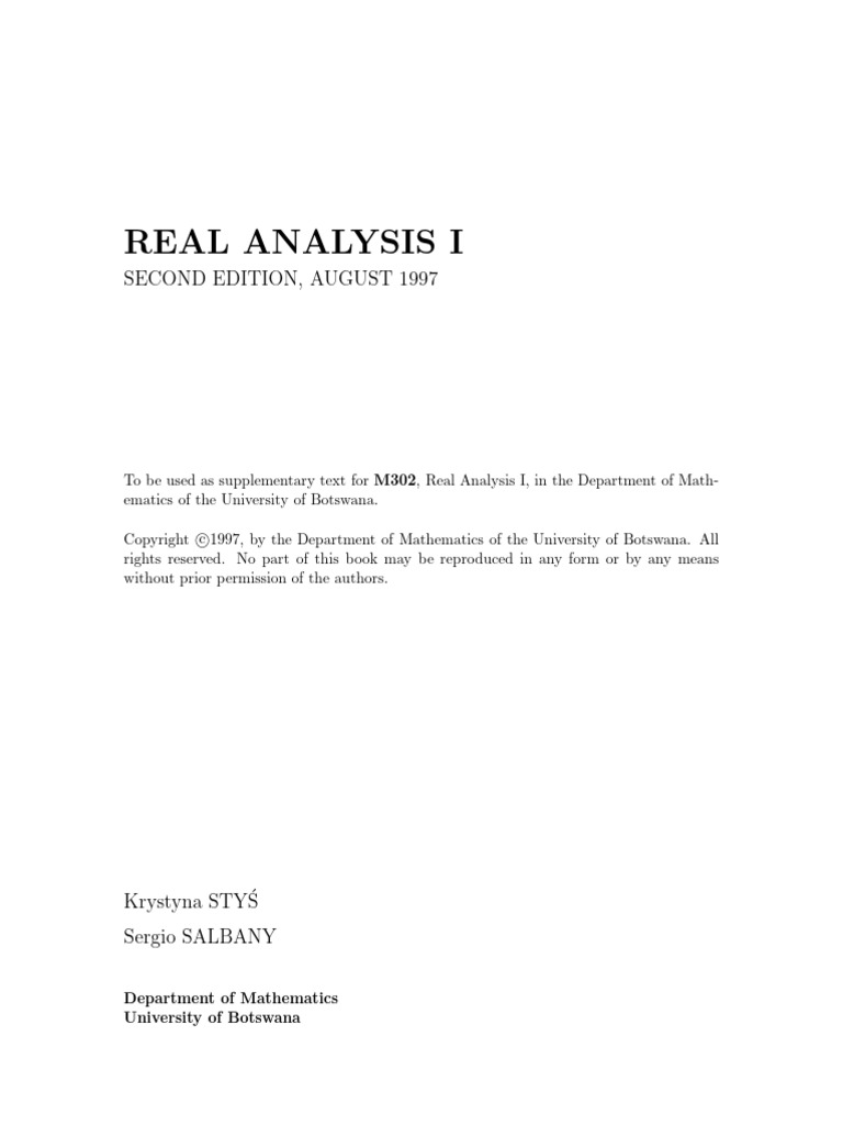 REAL Analysis | PDF | Continuous Function | Multiplication