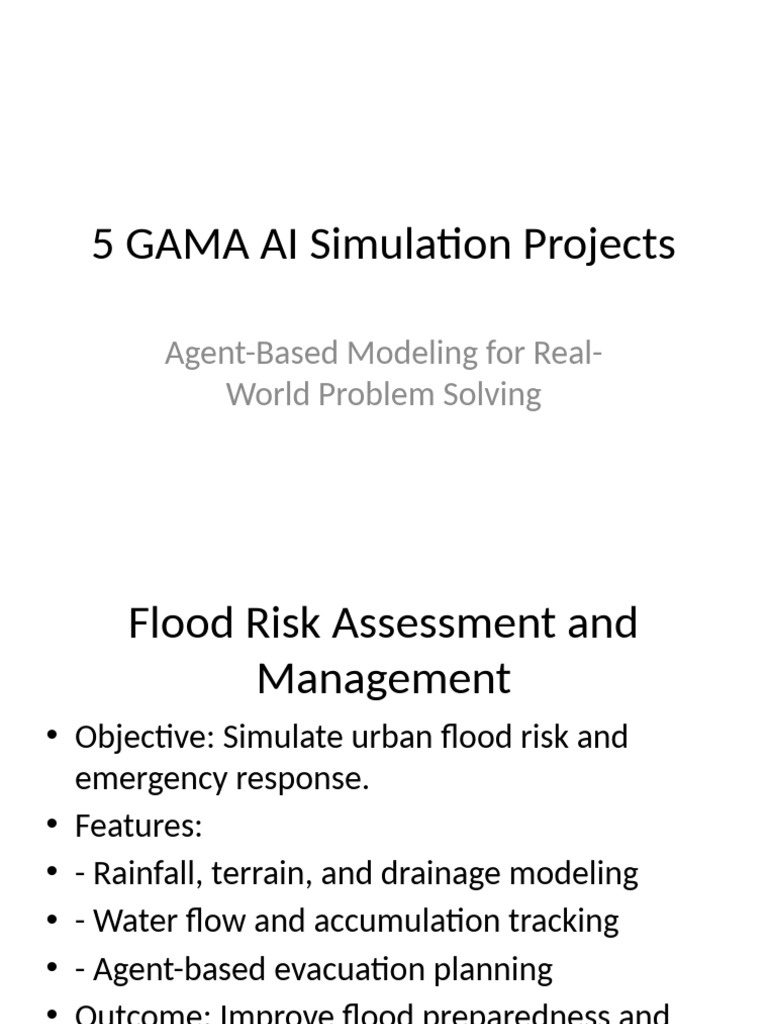 GAMA AI Simulation Projects Overview | PDF