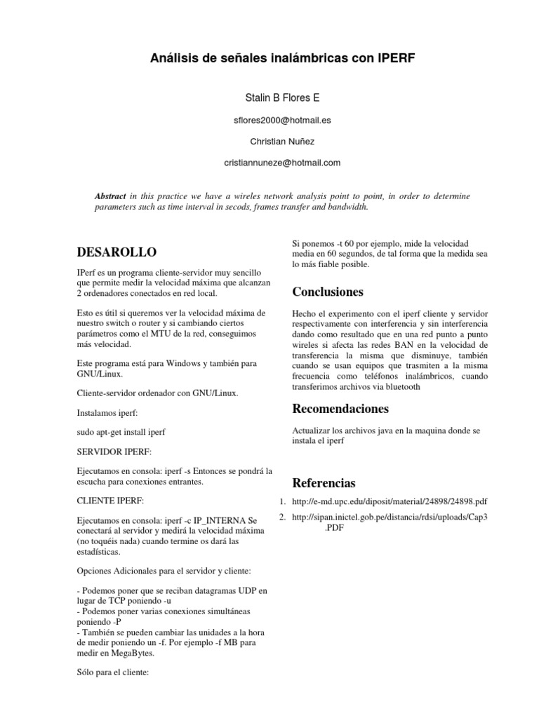 Iperf | PDF | Informática