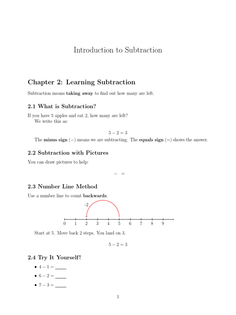Understanding Subtraction Basics | PDF