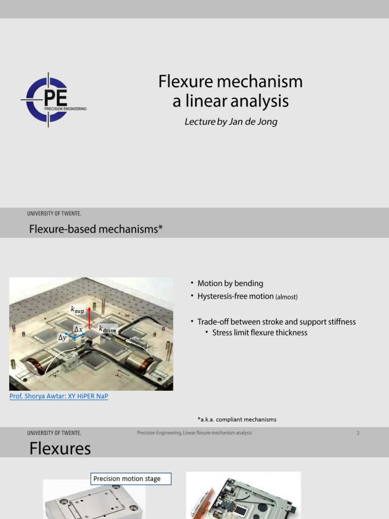 Flexure-Based Motion Mechanics Guide | PDF | Mechanical Engineering