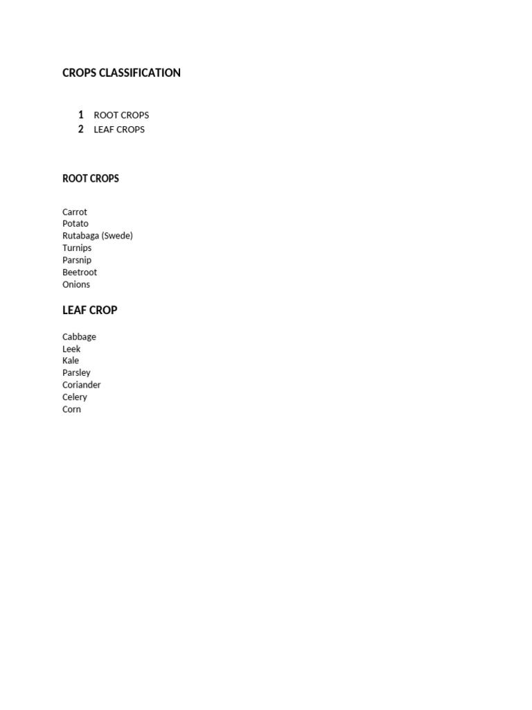 Crops Classification | PDF