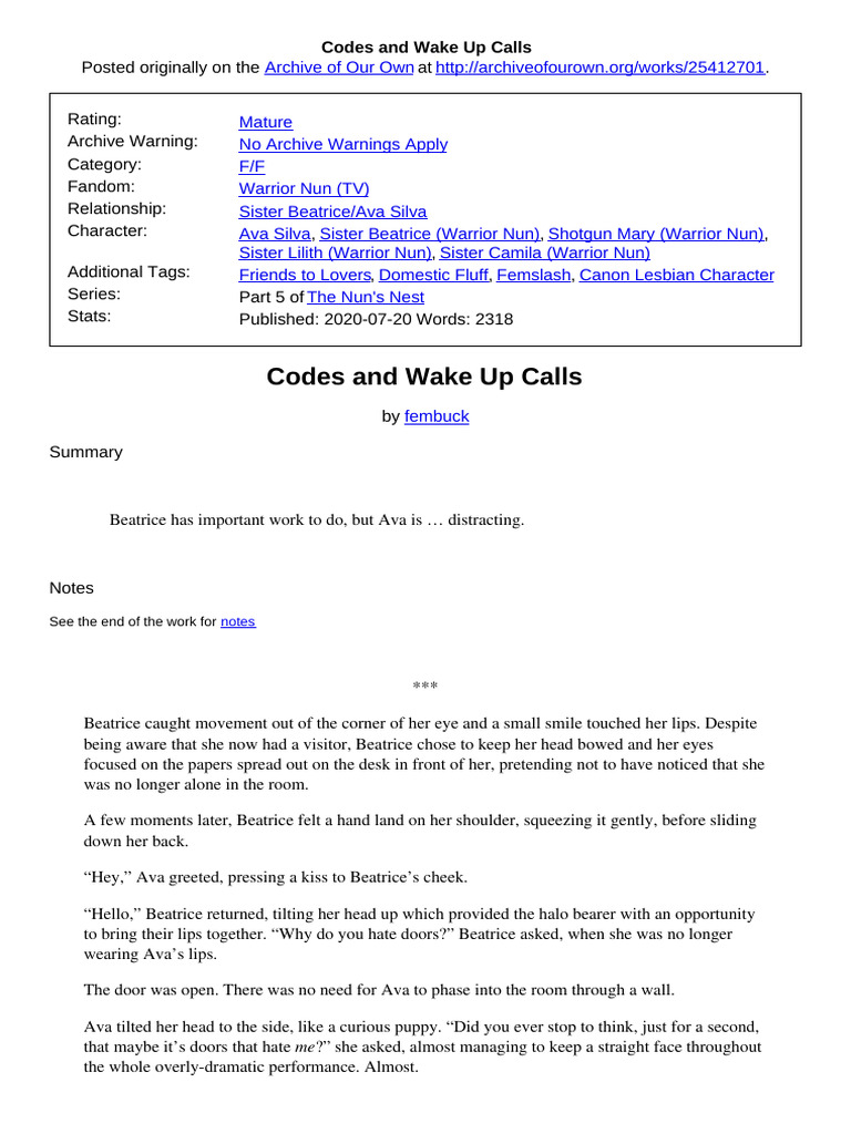 Codes and Wake Up Calls | PDF