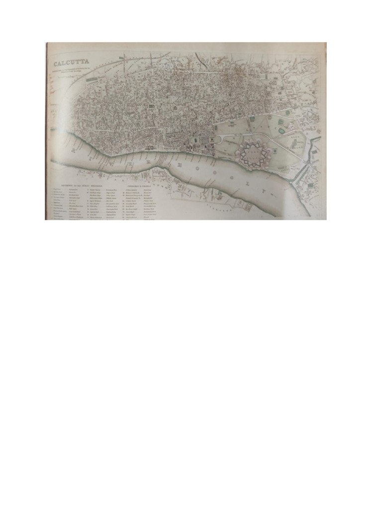 Map of Calcutta With Fort William at The Bottm (From Left To Right) | PDF