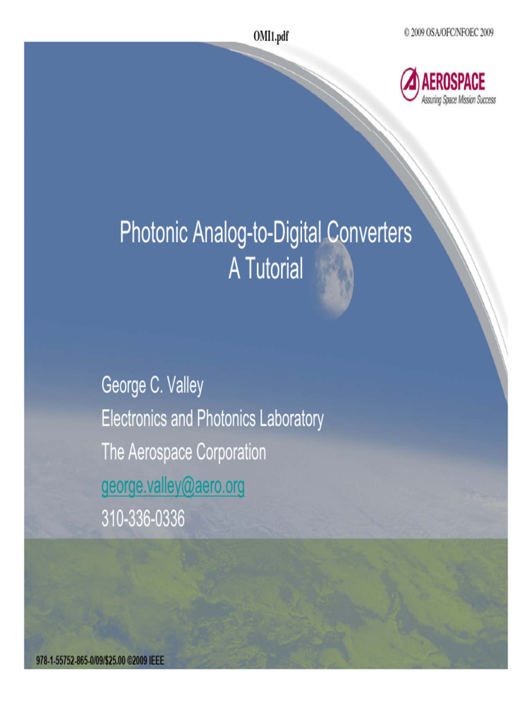 Photonic ADCs: A Comprehensive Guide | PDF | Analog To Digital ...
