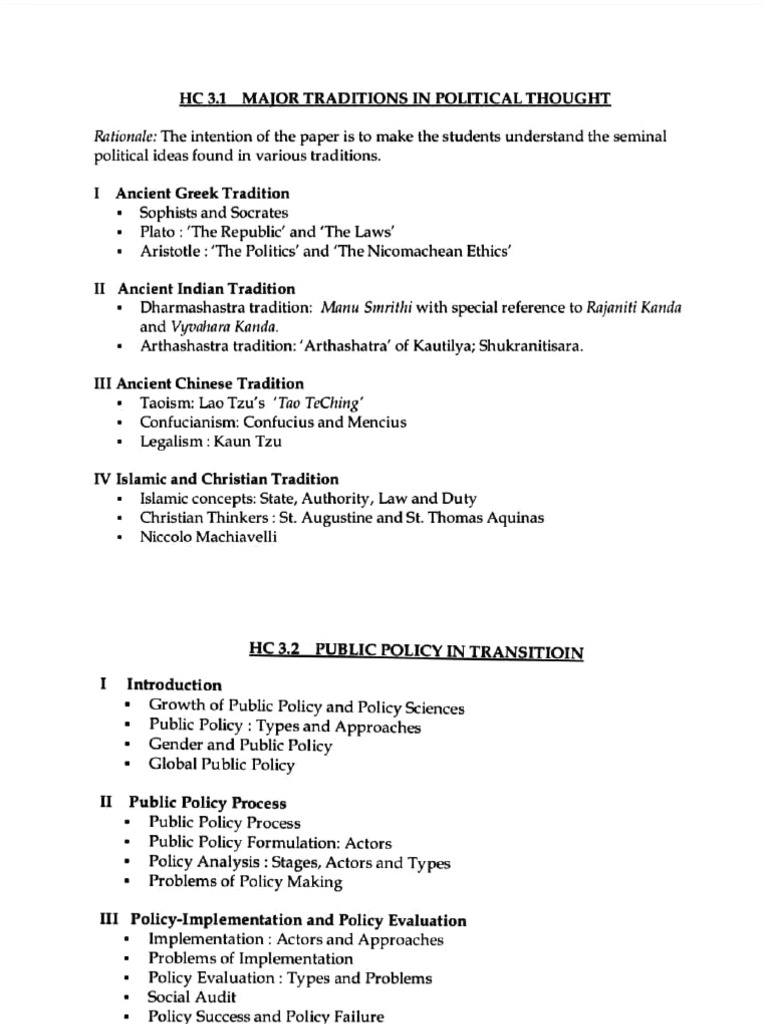 Class 12 Political Science Syllabus | PDF