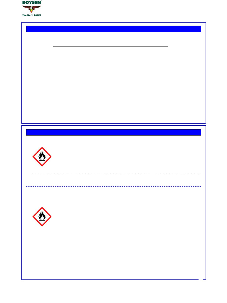 Boysen Hansa Yellow Safety Data Sheet | PDF | Toxicity | Dangerous Goods
