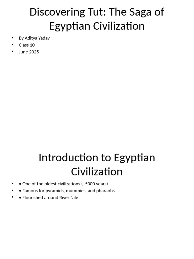 Exploring King Tut and Ancient Egypt | PDF