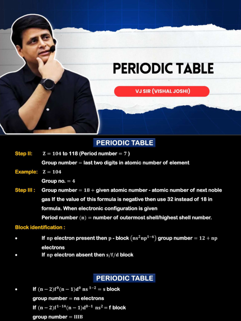 Periodic Table - L-04 (Class Notes) - Important Term of Periodic Table ...