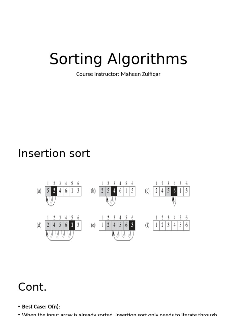 Lecture3 4 Sorting Algos | PDF | Time Complexity | Theoretical Computer ...