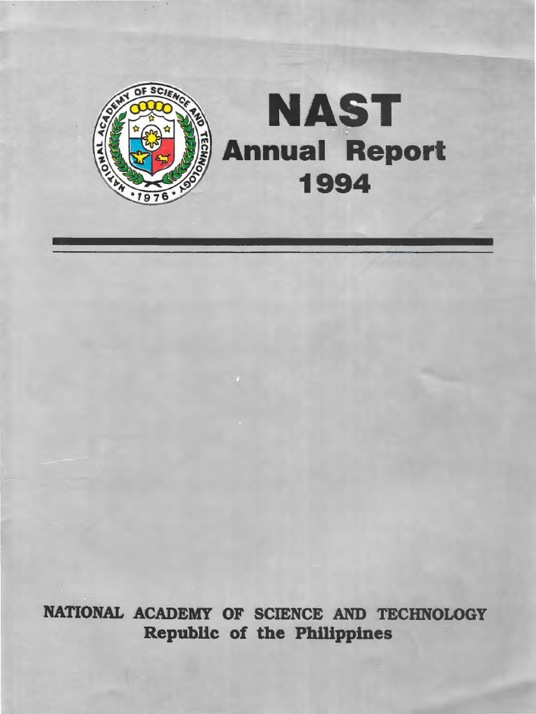 NAST 1994 Annual Report | PDF | Science