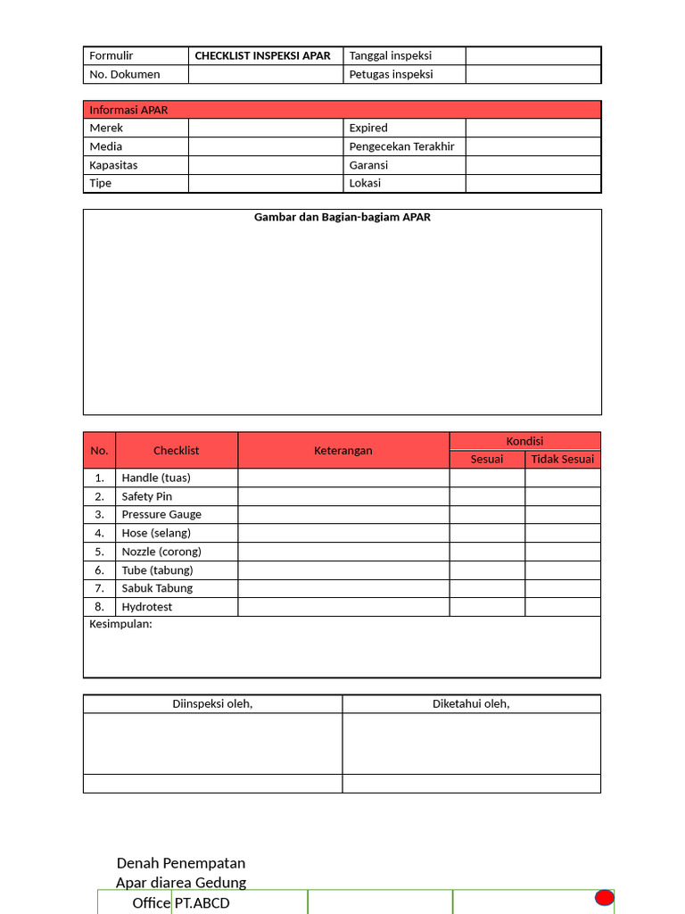 Inspeksi APAR | PDF
