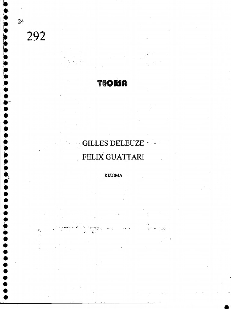 Gilles Deleuze y Guattari - Rizoma | PDF