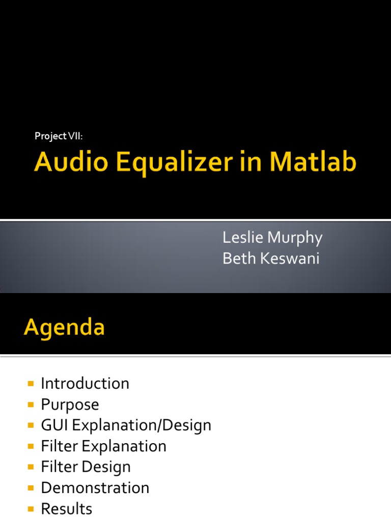 Audio Equalizer in Matlab | PDF | Equalization (Audio) | Filter (Signal Processing)
