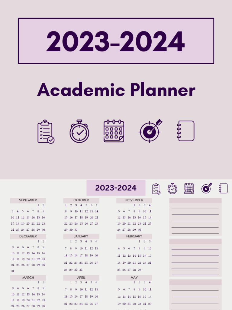 2023-2024 Academic Planner | PDF
