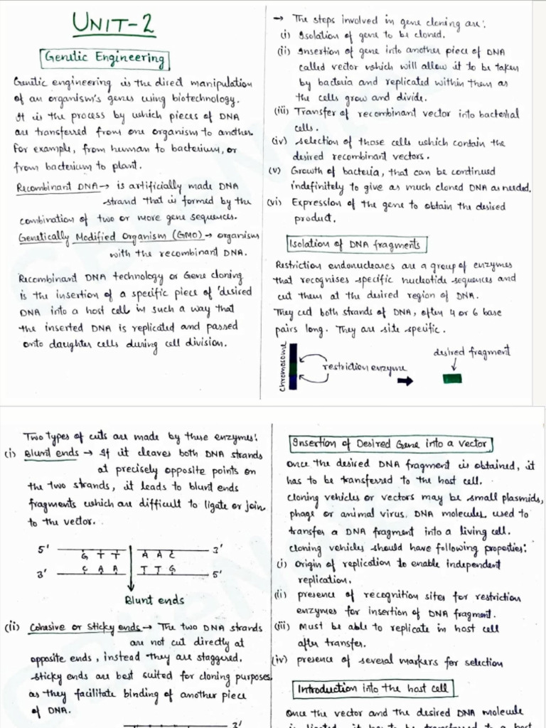 Biotech Unit 2 | PDF