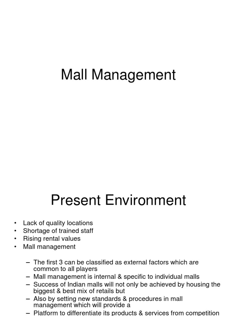 Effective mall management strategies | PDF | Retail | Shopping Mall