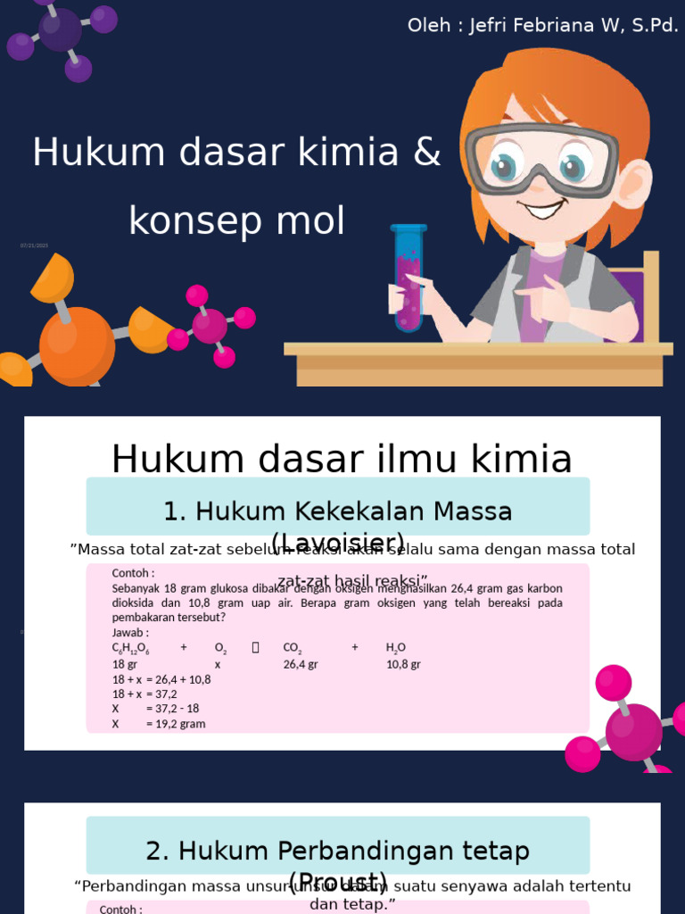 Hukum Dasar Kimia Dan Konsep Mol | PDF