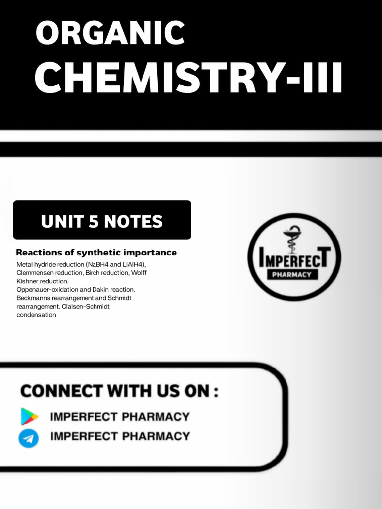 UNIT 5 Organic Chemistry III Imperfect Pharmacy | PDF
