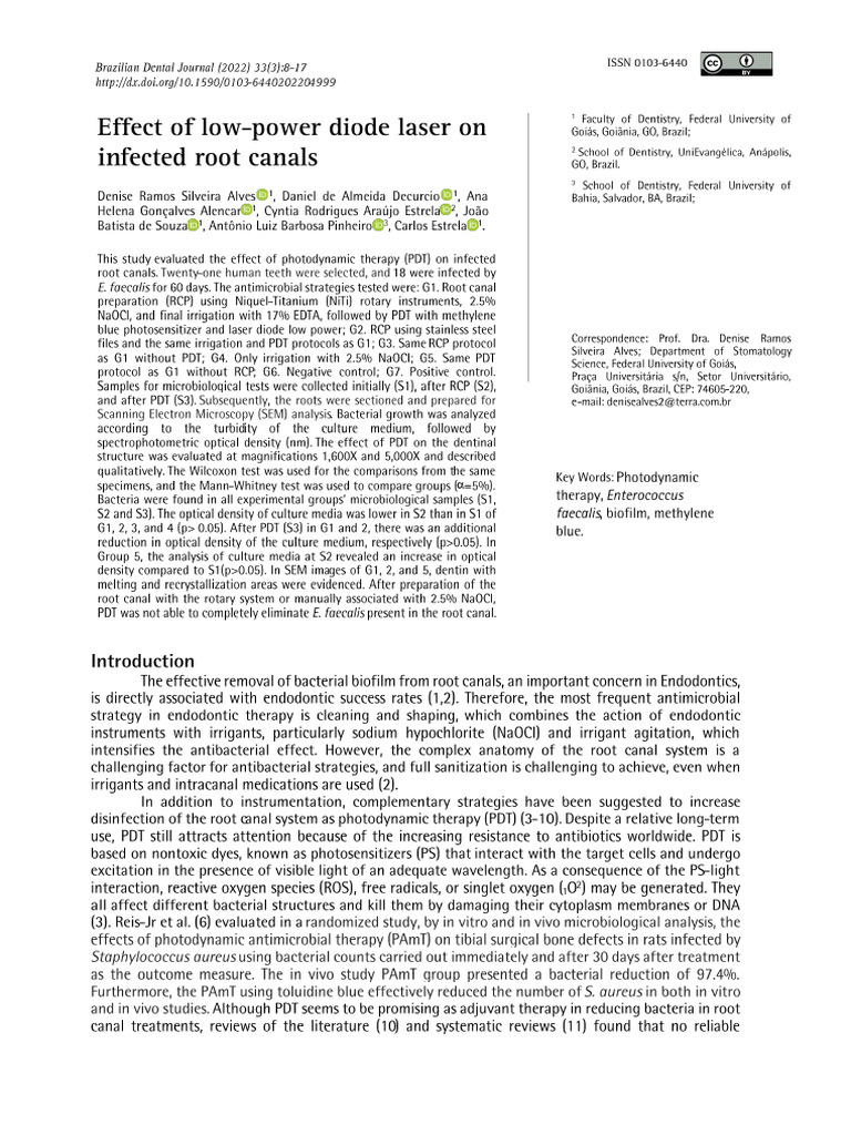 Laser in Endodontics | PDF