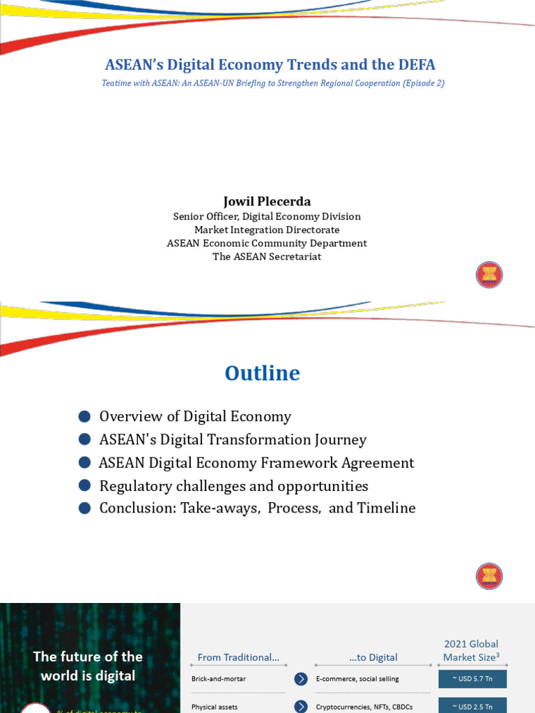 ASEAN's Digital Economy Trends and DEFA - Teatime With ASEAN | PDF | E ...