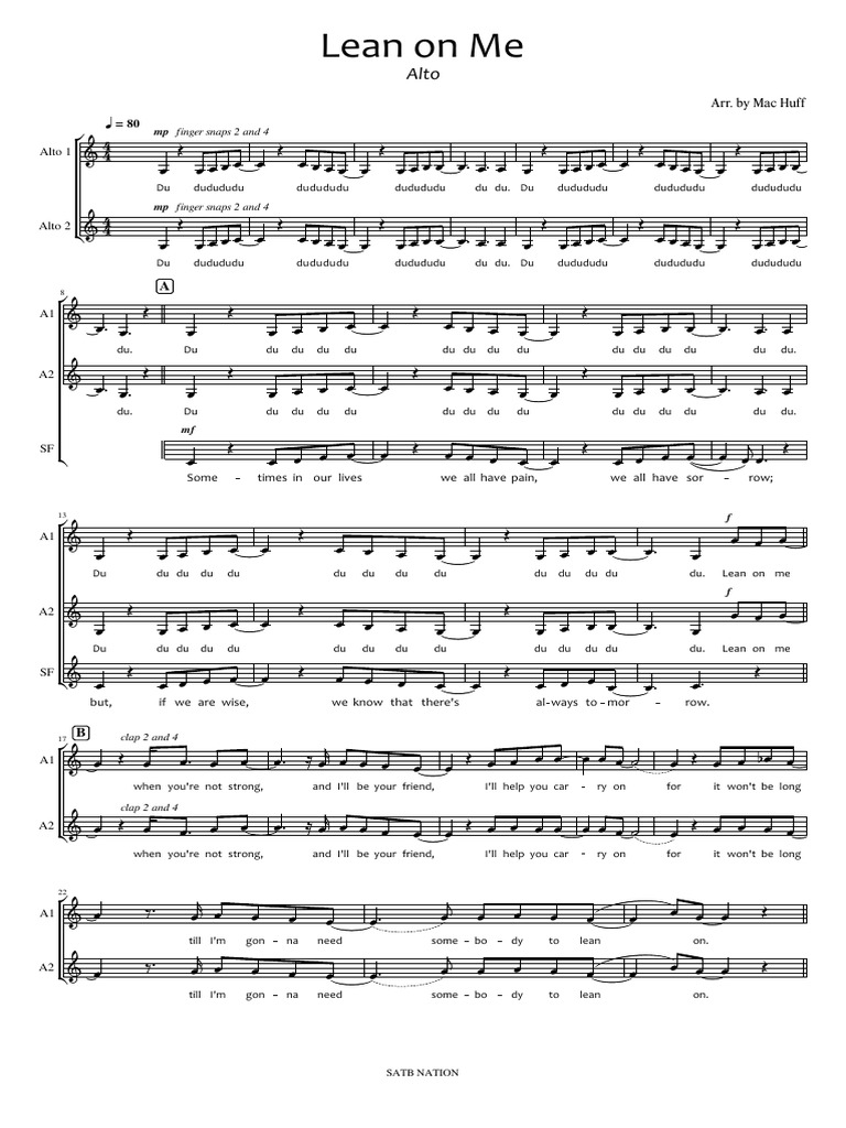 A Lean On Me | PDF