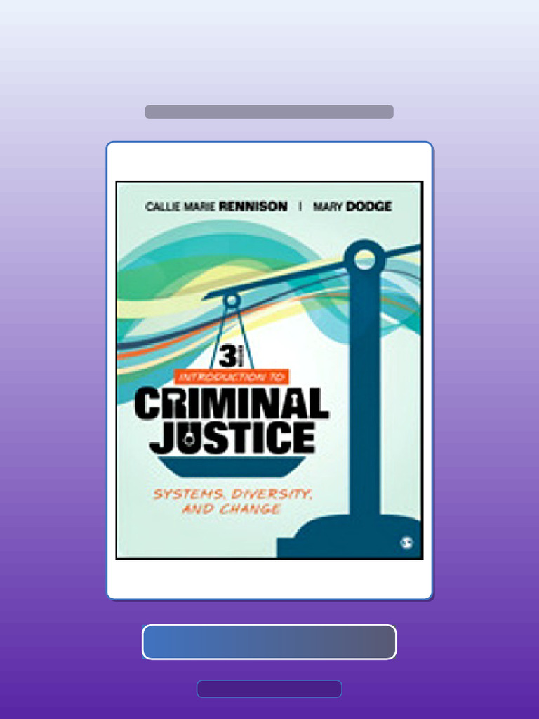 Introduction To Criminal Justice Systems Diversity and Change 3rd ...