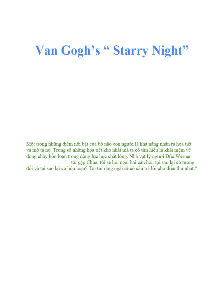 The Unexpected Math Behind Van Gogh | PDF