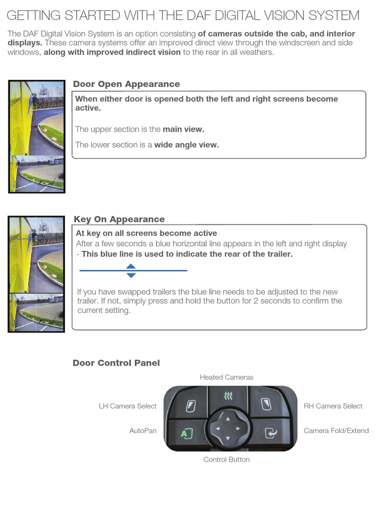 DAF Digital Vision System Overview | PDF | Camera | Vehicles